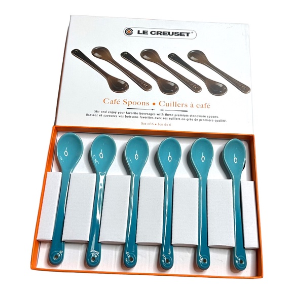 Le Creuset | Dining | Le Creuset Set Of 6 Stoneware Cafe Coffee Spoons ...